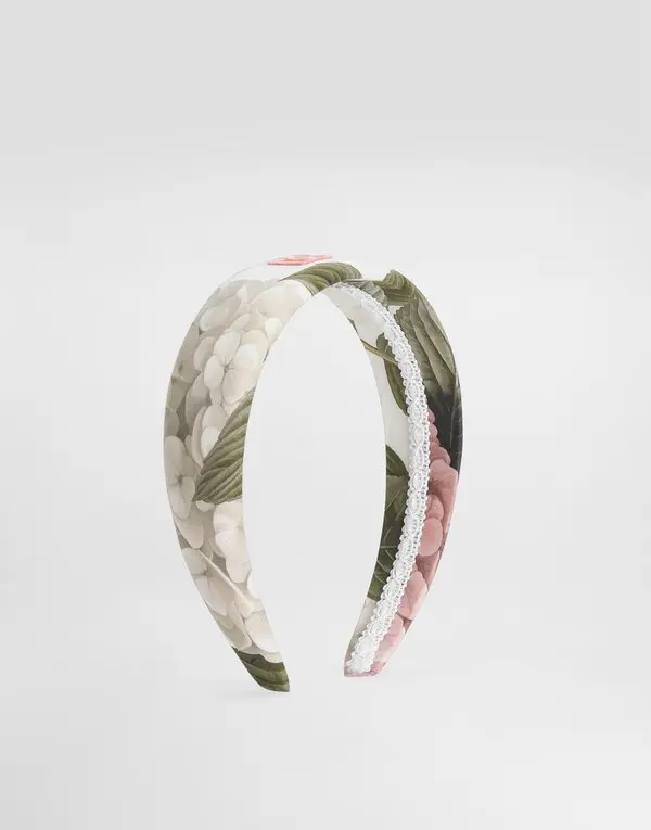 Dolce & Gabbana Hydrangea-print Poplin Headband Accessories