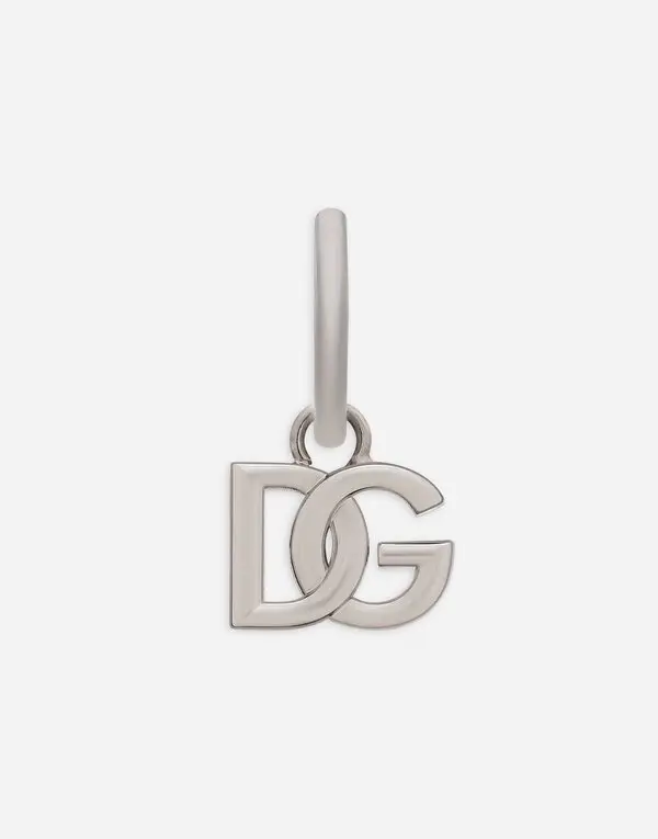 Dolce & Gabbana Single Dg Logo Earring Bijoux Metal - Silver