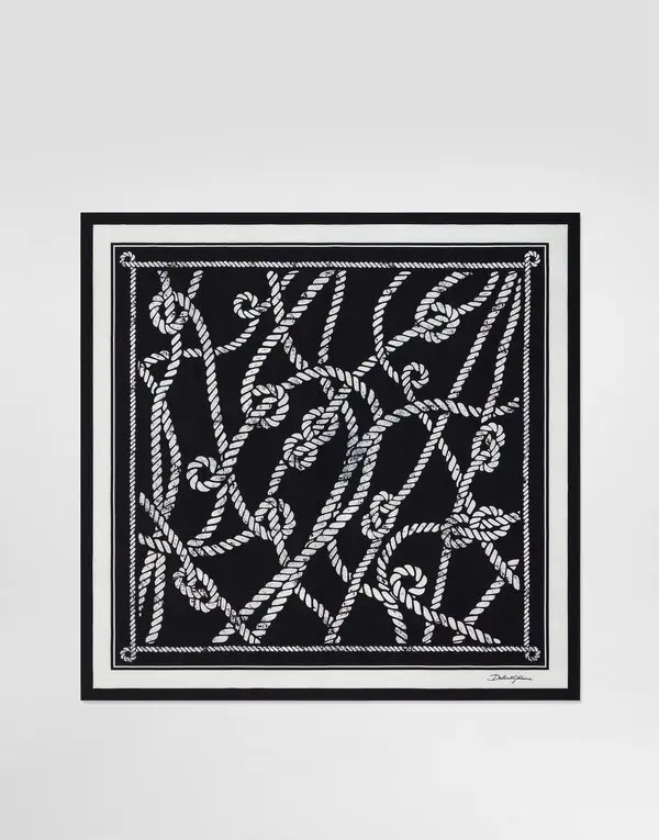 Dolce & Gabbana 70x70 Marina-print Silk Twill Scarf Scarves And Silks - Multicolor