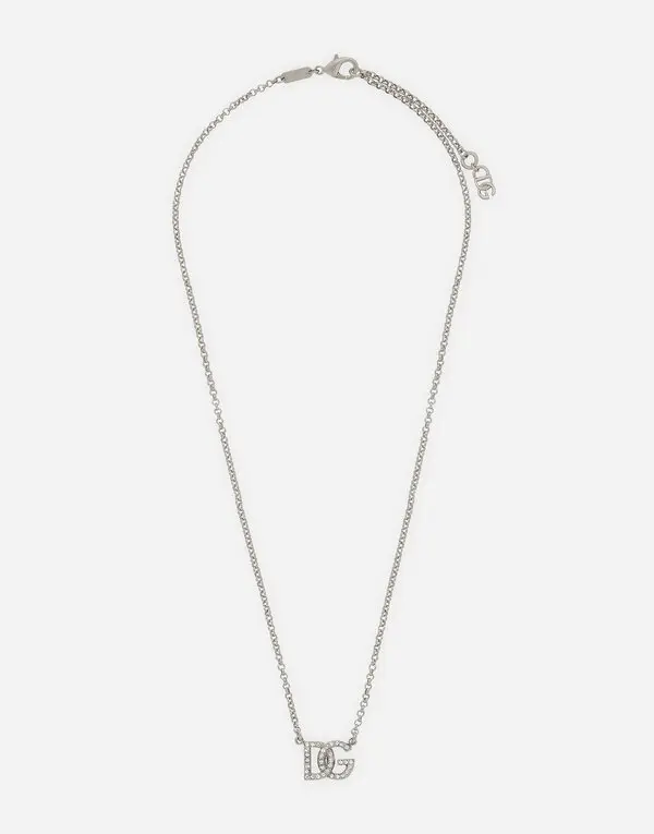 Dolce & Gabbana Fine Link Necklace With Dg Logo Bijoux Metal - Silver