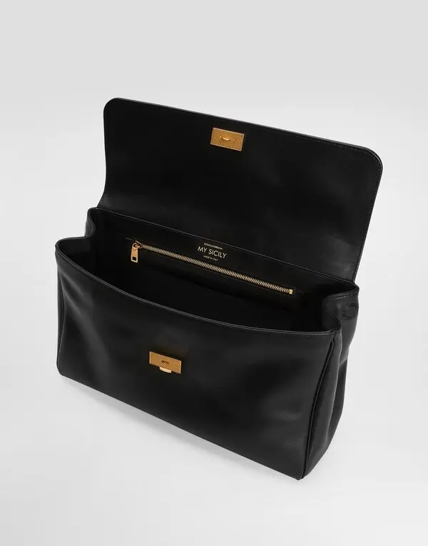 Dolce & Gabbana Maxi My Sicily Handbag In Plongé Calfskin