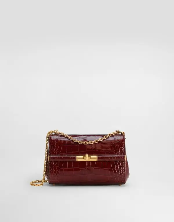 Dolce & Gabbana Marlene City Mini Bag In Polished Alligator Collection