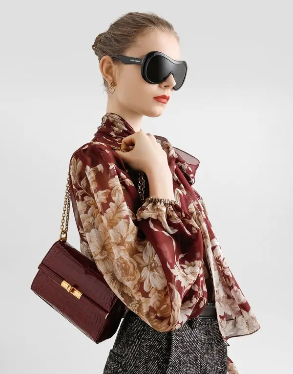 Dolce & Gabbana Marlene City Mini Bag In Polished Alligator Collection