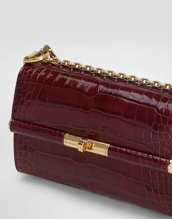 Dolce & Gabbana Marlene City Mini Bag In Polished Alligator Collection