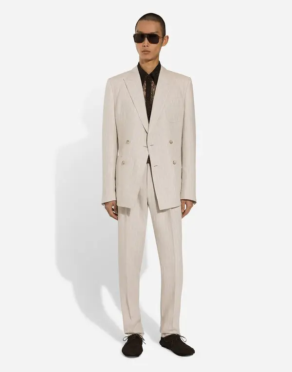 Dolce & Gabbana Tailored Pinstripe Linen Trousers