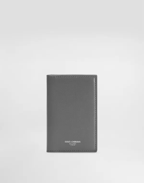 Dolce & Gabbana Dauphine Calfskin Card Holder Wallets And Small Leather Goods - Grey