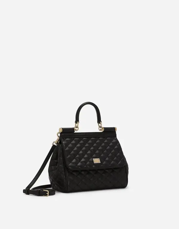 Dolce & Gabbana Medium Sicily Handbag - Black