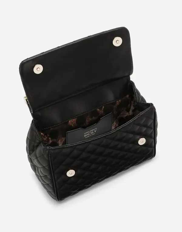 Dolce & Gabbana Medium Sicily Handbag - Black