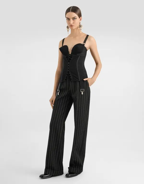 Dolce & Gabbana Lace And Elasticated Fabric Bodysuit
