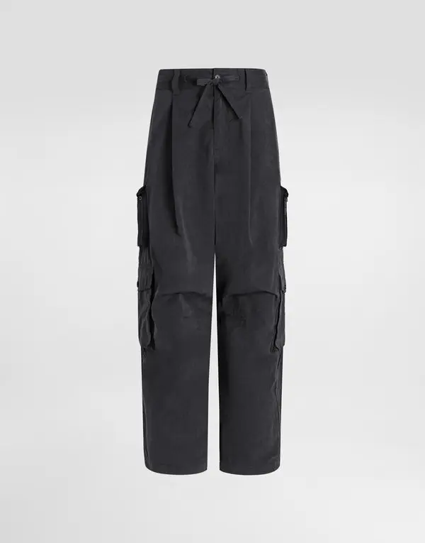 Dolce & Gabbana Washed Fabric Cargo Trousers And Shorts