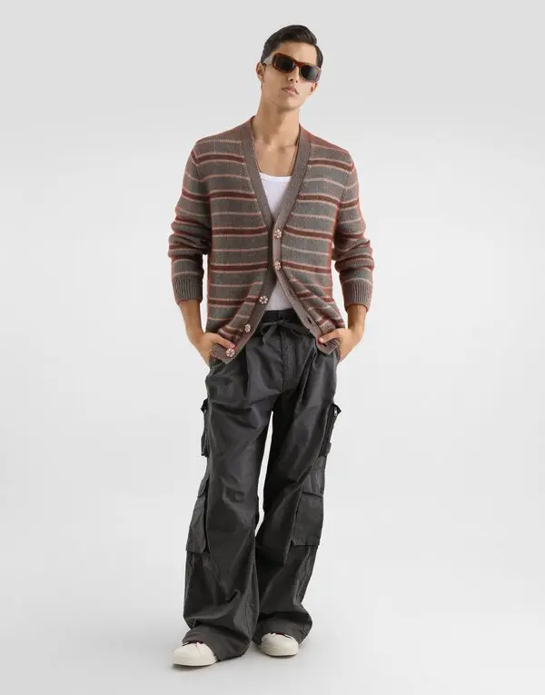 Dolce & Gabbana Washed Fabric Cargo Trousers And Shorts