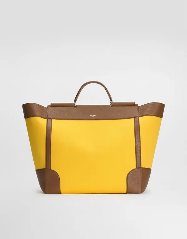 Dolce & Gabbana Sicily Handbag In Canvas And Leather Shoppers - Multicolor