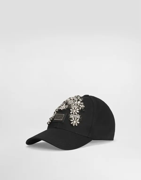 Dolce & Gabbana Cotton Drill Baseball Hat Hats And Gloves - Black