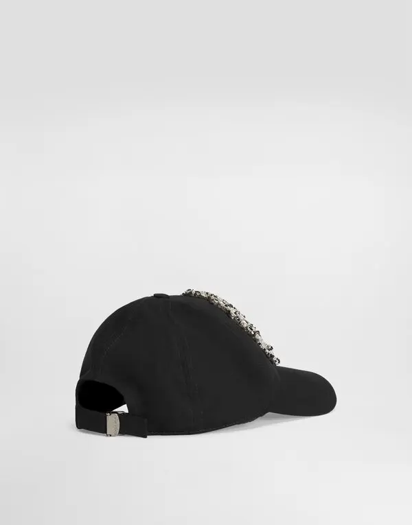 Dolce & Gabbana Cotton Drill Baseball Hat Hats And Gloves - Black