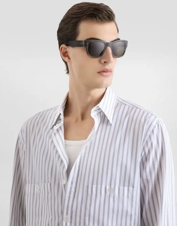 Dolce & Gabbana Striped Poplin Martini Shirt Shirts - Multicolor