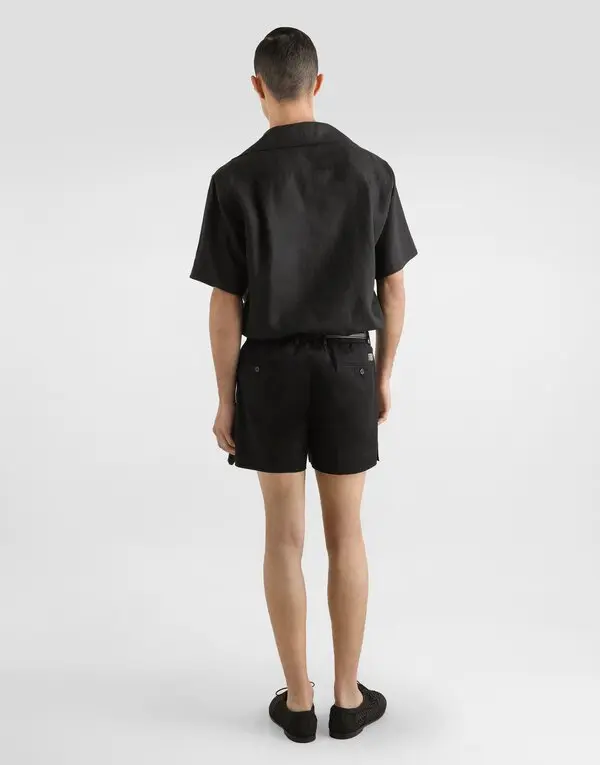 Dolce & Gabbana Three-button Short-sleeved Linen Shirt Shirts Linen