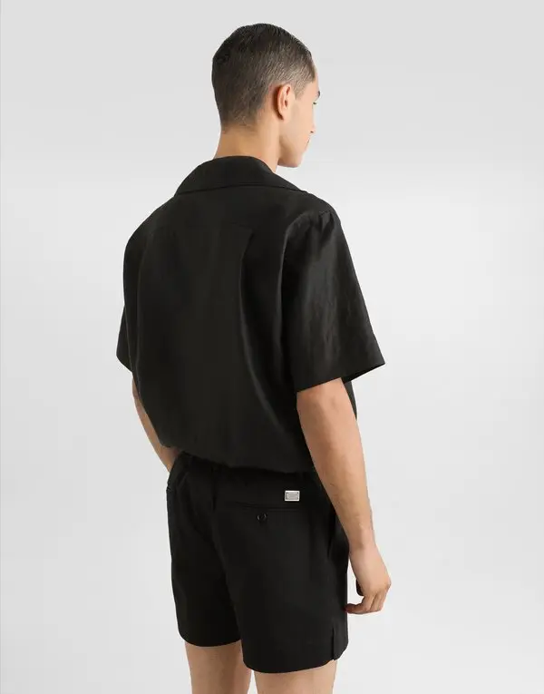 Dolce & Gabbana Three-button Short-sleeved Linen Shirt Shirts Linen