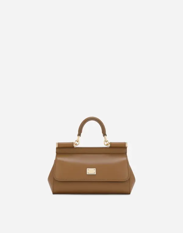 Dolce & Gabbana Small Sicily Handbag Leather - Brown