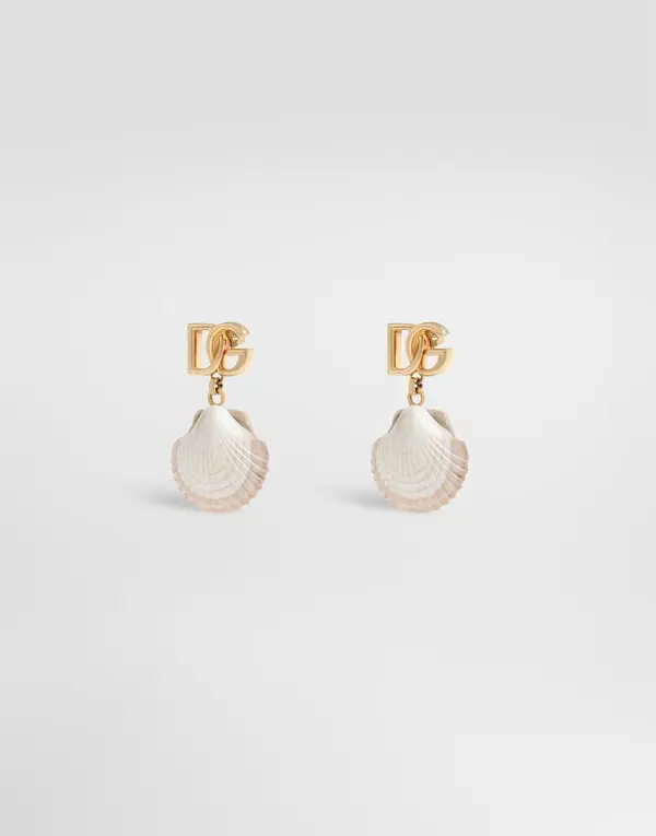 Dolce & Gabbana Painted Metal Shell Earrings