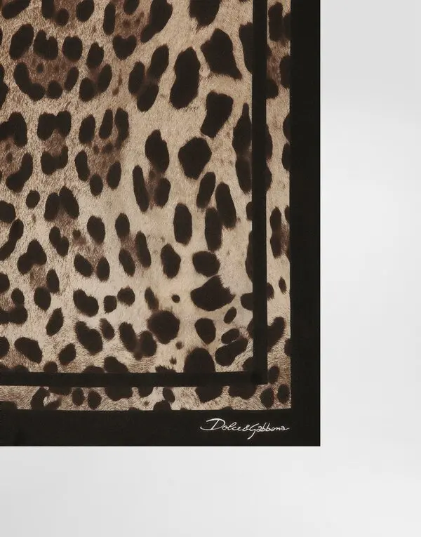 Dolce & Gabbana Leopard- Silk Twill Scarf 70x70 Scarves And Silks