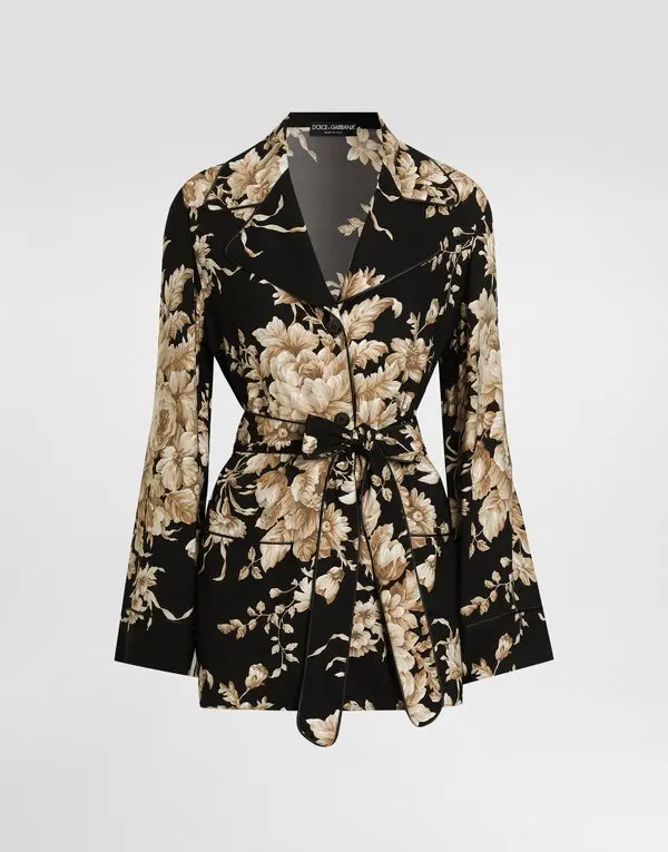 Dolce & Gabbana Rose- Silk Vanity Shirt Shirts And Tops - Print