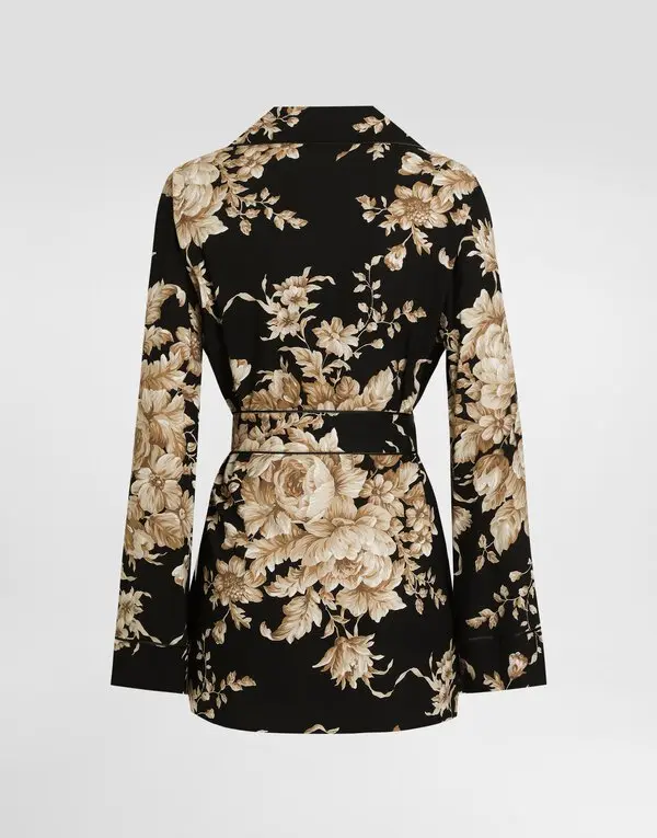 Dolce & Gabbana Rose- Silk Vanity Shirt Shirts And Tops