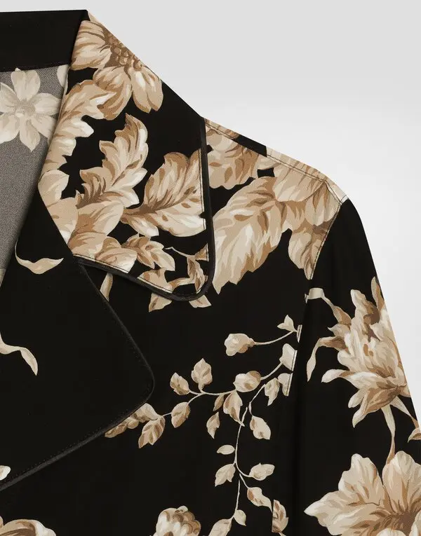 Dolce & Gabbana Rose- Silk Vanity Shirt Shirts And Tops