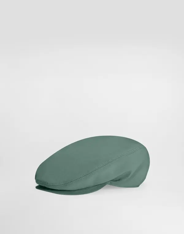 Dolce & Gabbana Wool Poplin Flat Cap Hats And Gloves - Green