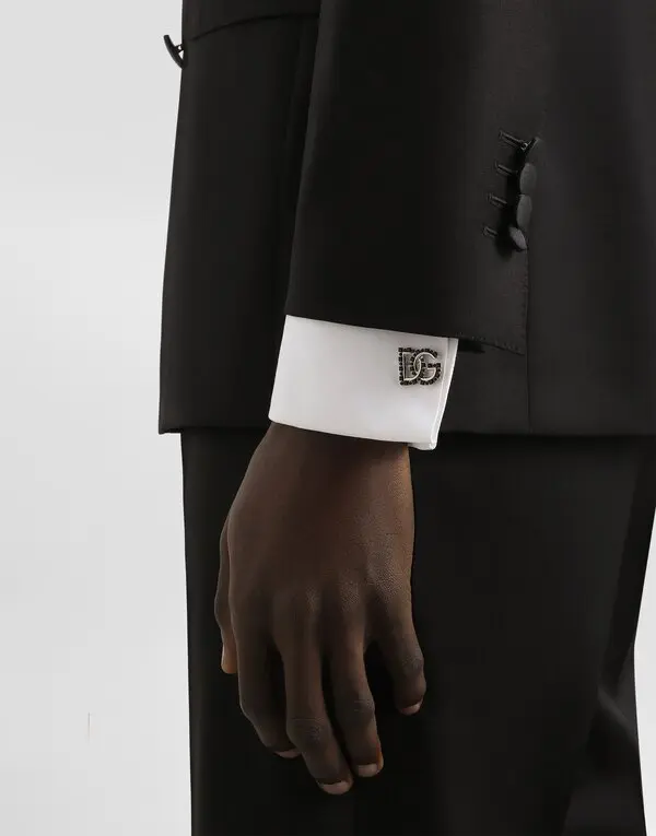 Dolce & Gabbana Dg Logo Cufflinks With Rhinestones Bijoux Metal