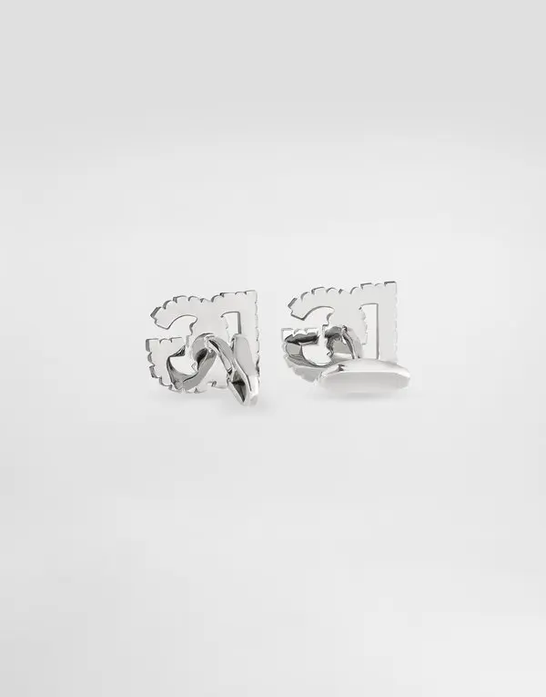Dolce & Gabbana Dg Logo Cufflinks With Rhinestones Bijoux Metal