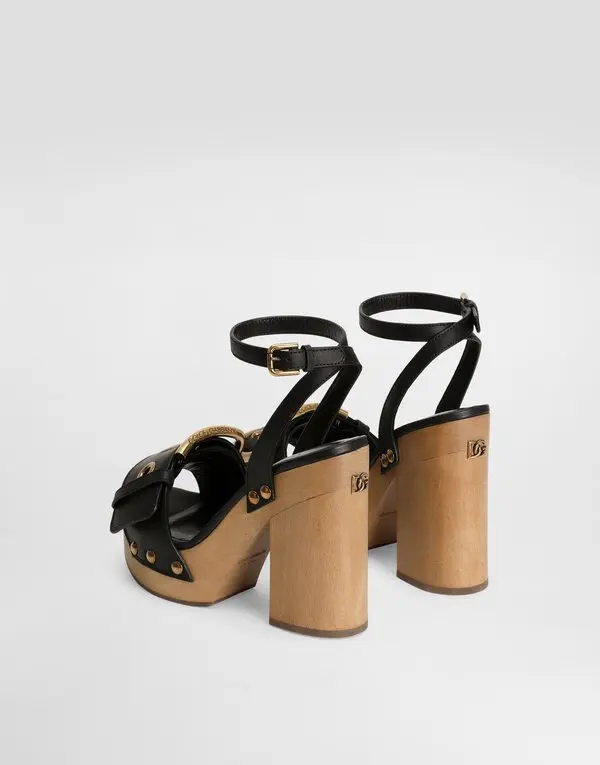 Dolce & Gabbana Cowhide Wedge Sandals Sandals And Wedges