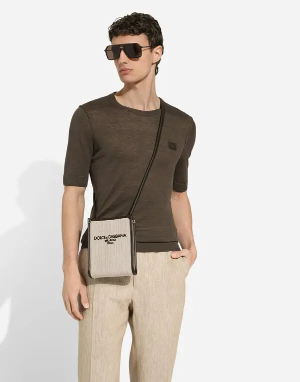 Dolce & Gabbana Small Canvas Shopper Shoppers Cotton