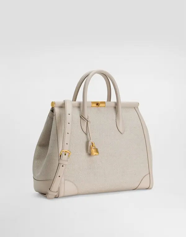 Dolce & Gabbana Marlene Fabric And Calfskin Handbag Handbags - Multicolor
