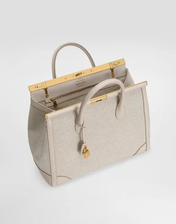 Dolce & Gabbana Marlene Fabric And Calfskin Handbag Handbags - Multicolor