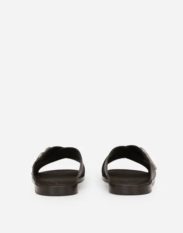 Dolce & Gabbana Calfskin Sandals With Dg Logo