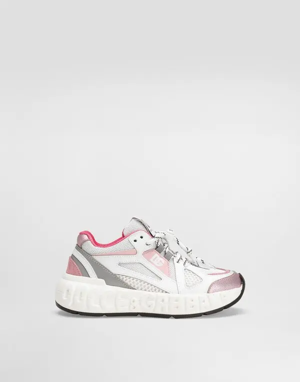 Dolce & Gabbana Nylon And Mesh Sneakers Shoes - Multicolor