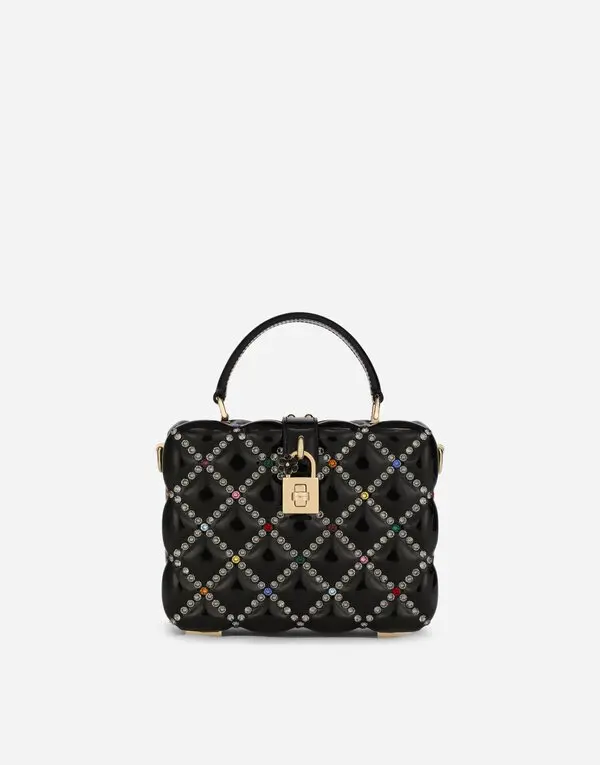 Dolce & Gabbana Resin Dolce Box Bag With Rhinestones Handbags Multi-colored