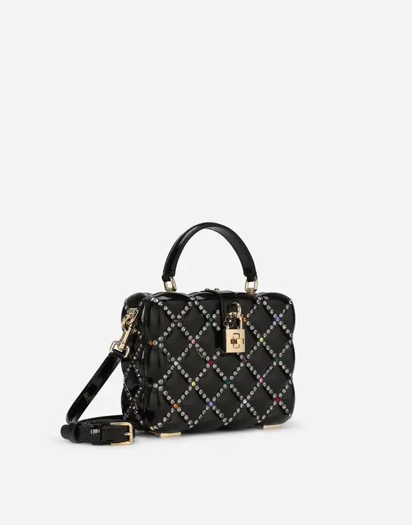 Dolce & Gabbana Resin Dolce Box Bag With Rhinestones Handbags Multi-colored