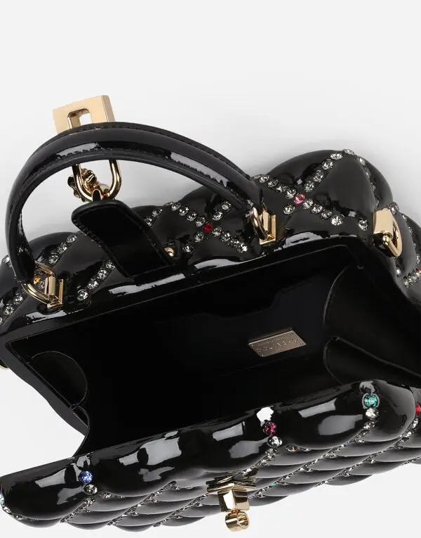 Dolce & Gabbana Resin Dolce Box Bag With Rhinestones Handbags Multi-colored