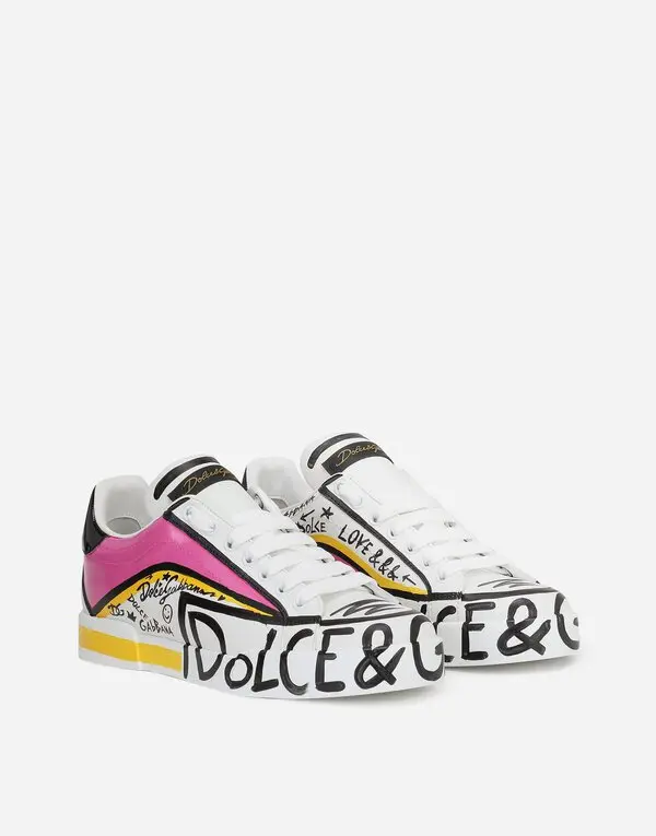 Dolce & Gabbana Limited Edition Portofino Lace-up Sneakers - White