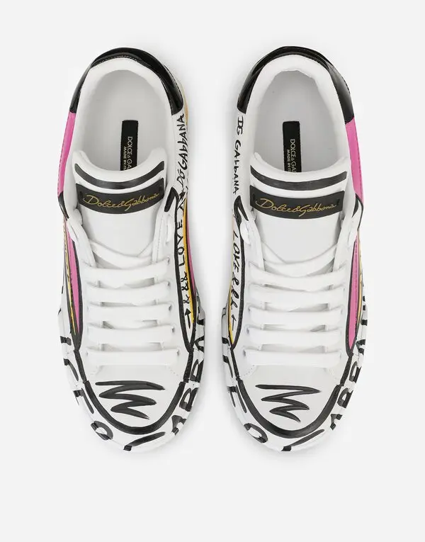 Dolce & Gabbana Limited Edition Portofino Lace-up Sneakers - White