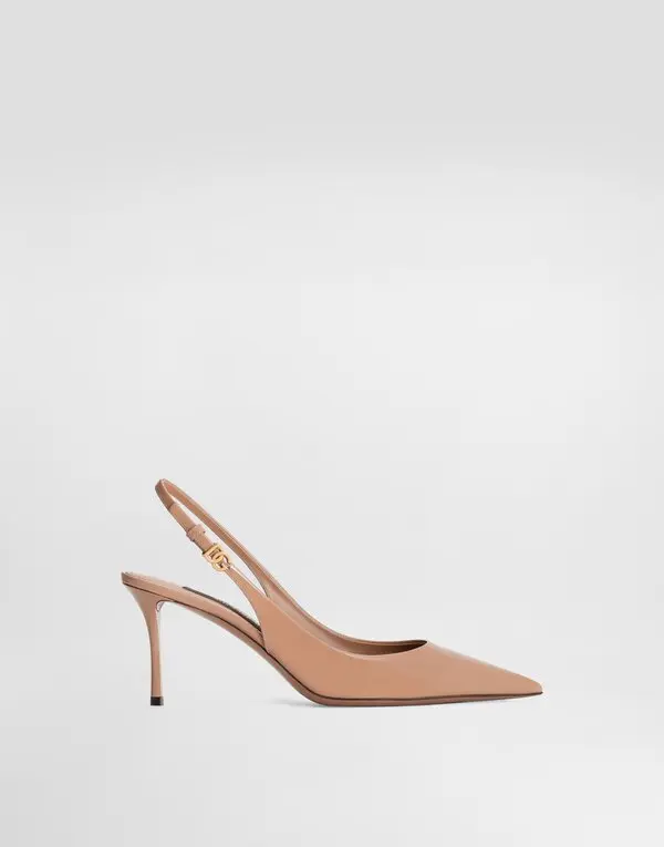 Dolce & Gabbana Slingback Pumps And Slingback Leather - Beige