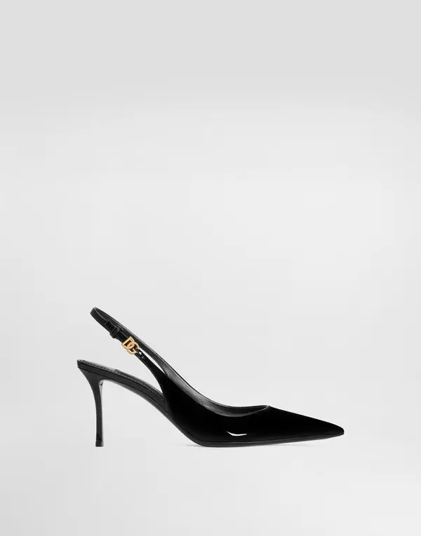 Dolce & Gabbana Slingback Pumps With Dg Logo Detailing - Black