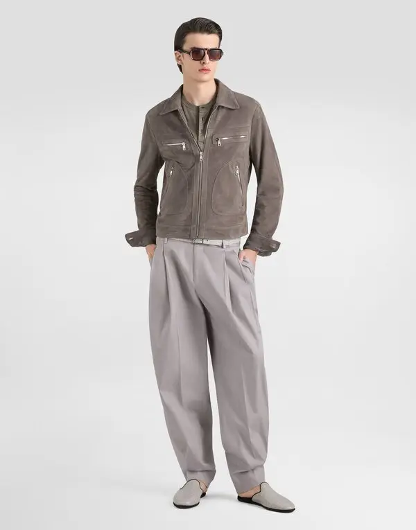 Dolce & Gabbana Giubbotto Coats And Jackets Gray
