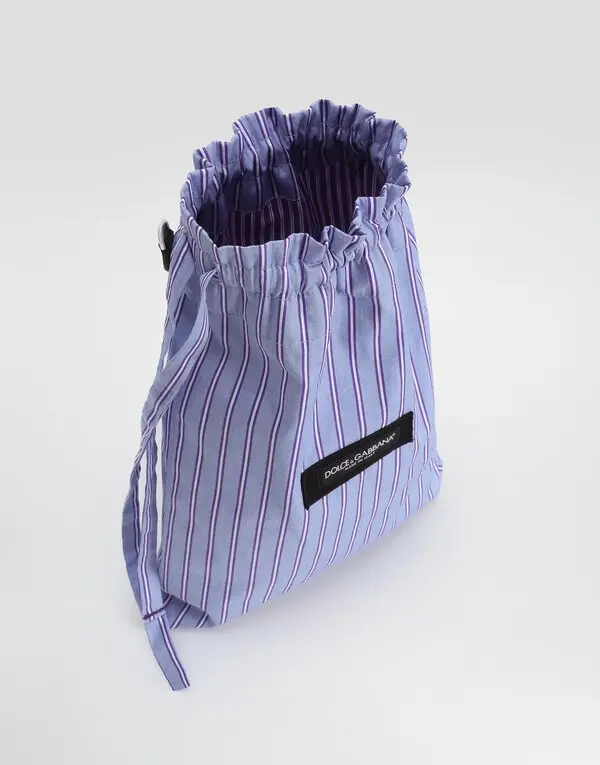 Dolce & Gabbana Striped Poplin And Leather Crossbody Bag - Multicolor
