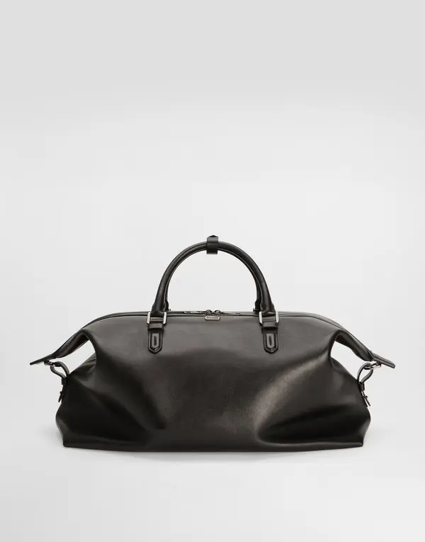 Dolce & Gabbana Calfskin Duffel Bag Travel Bags - Black
