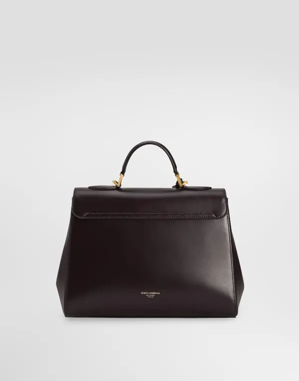 Dolce & Gabbana Marlene Handbag In Palmellato Calfskin Collection Purple - Bordeaux
