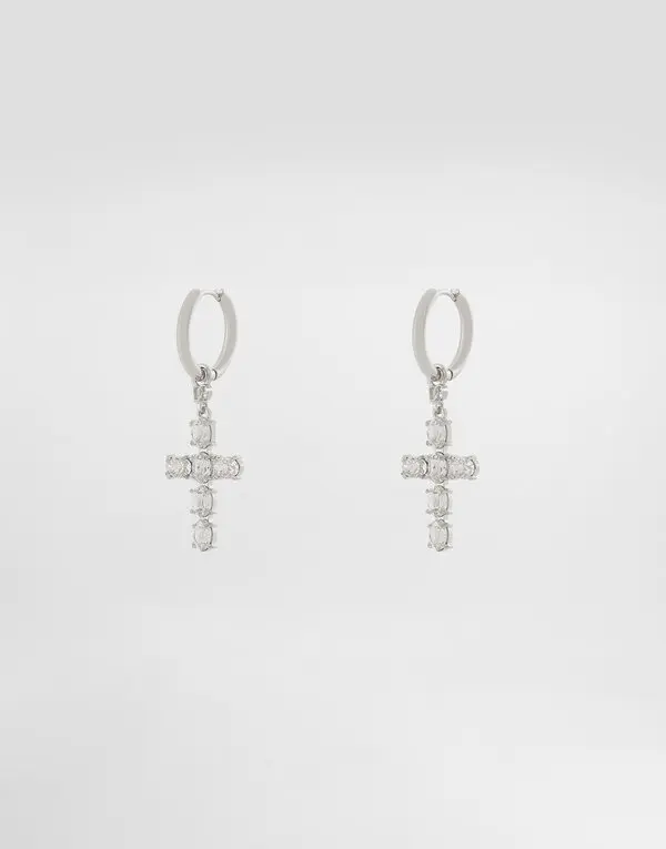 Dolce & Gabbana Creole Earrings With Cross Bijoux Metal