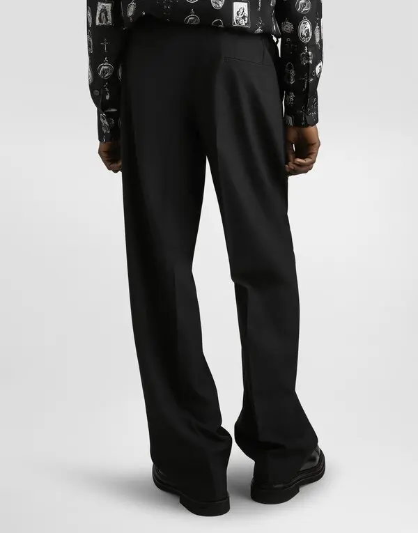 Dolce & Gabbana Wool Blend Trousers Pants And Shorts - Black