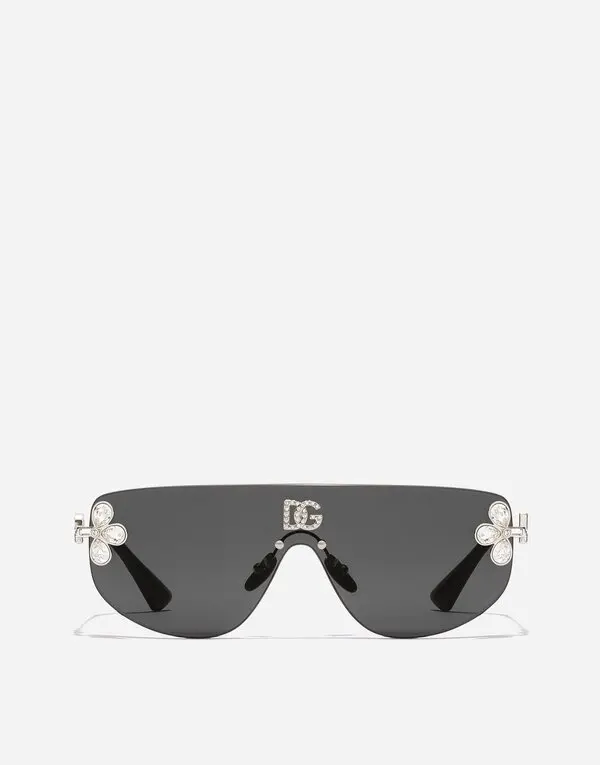 Dolce & Gabbana Dg Crystals Sunglasses New Arrivals Acetate - Silver